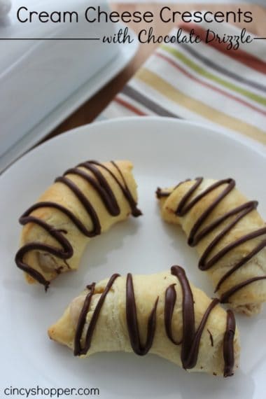 Cream Cheese Crescents with Chocolate Drizzle - CincyShopper