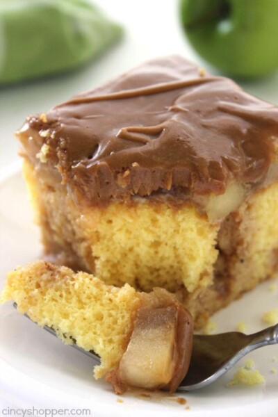 Caramel Apple Poke Cake - CincyShopper