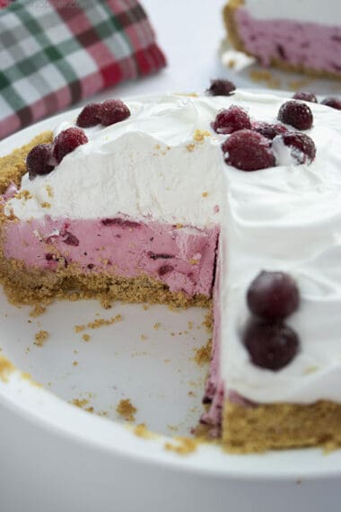 No Bake Cranberry Cream Pie - CincyShopper